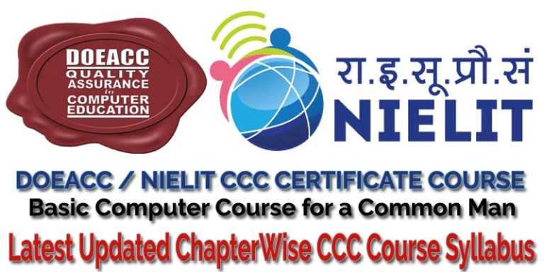 Latest DOEACC / NIELIT CCC Course Syllabus 2021 | Examination Pattern