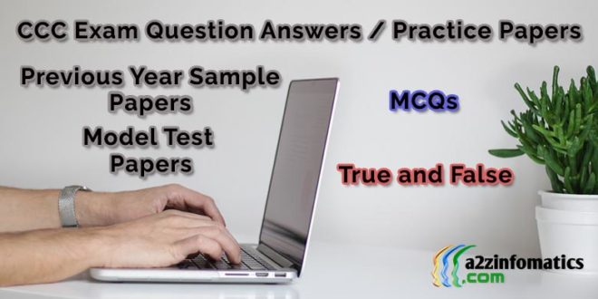 CCC Exam Sample MCQ Paper - Previous Year Question Answer SET-K